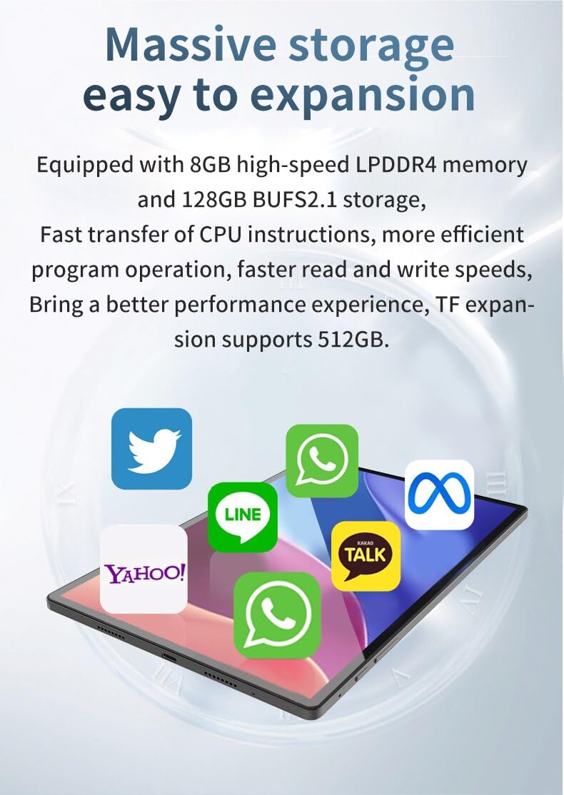 AXCID Jumper EZpad M11 10.5 Inches Android 12 8GB RAM 128G ROM UNISOC T616 13.0MP Rear +5.0MP Front Camera 4G LTE Students Entertainment 7000mAH Android Tablet PC