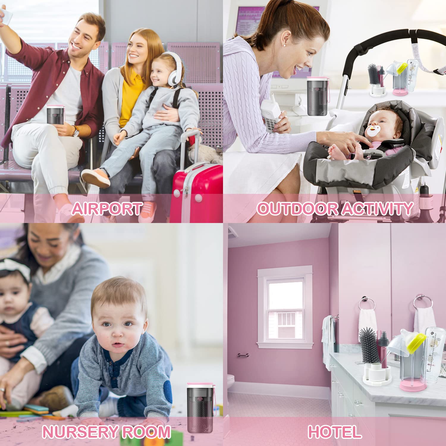 AivaToba 6-in-1 Travel Baby Bottle Set for New Mom