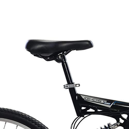 Apollo Ghost Full Suspension Mountain Bike, 26 inch Wheels, 18 inch Frame, Men's Bike, Black