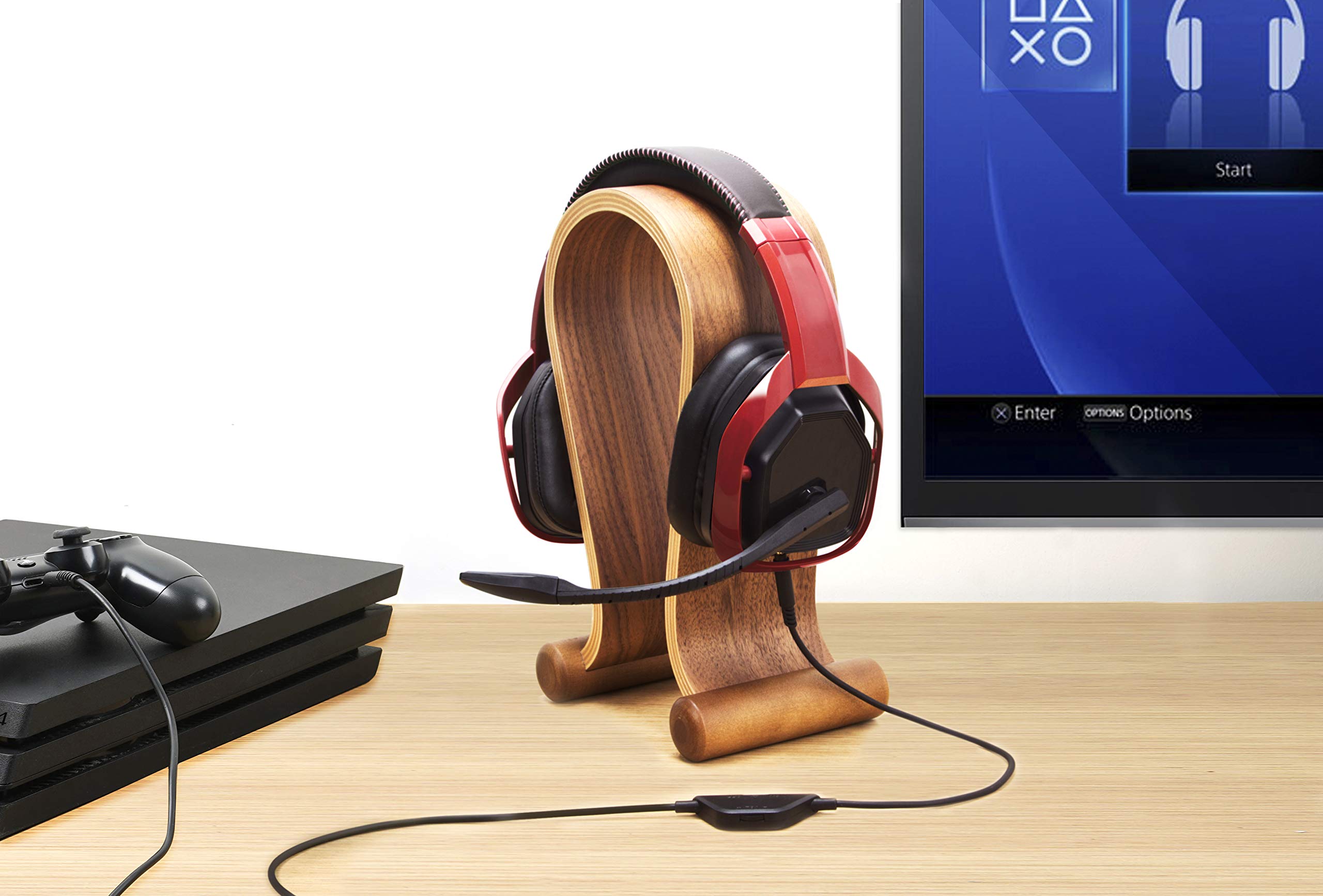 Amazon Basics Pro Gaming On Ear Wired Headset, Red