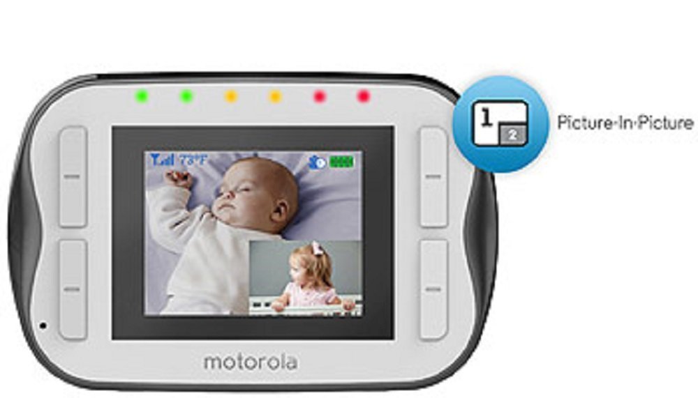 Motorola Digital Video Baby Monitor MBP41S with Video 2.8 Inch Color Screen, Infrared Night Vision, with Camera Pan, Tilt, and Zoom … (2.8" Screen - One Camera)