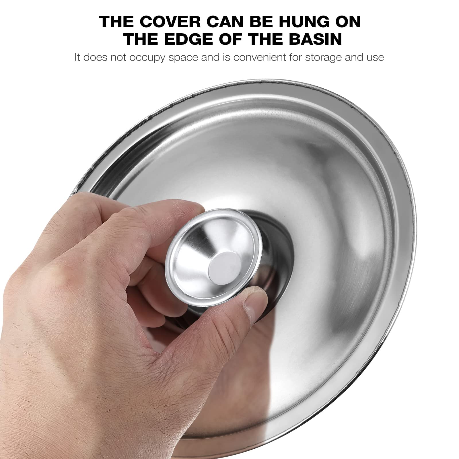 Cabilock 5.5in/14cm Universal Lid for Pans Pots Cover Seasoning Pot Cover Replacement Accessories Frying Pan Cover and Cast Iron Skillet Lid Cover