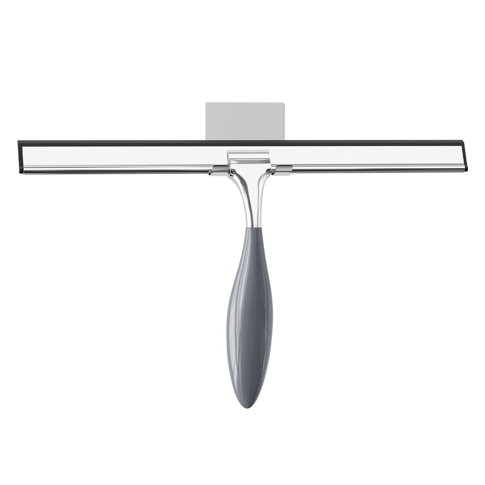 AmazerBath Shower Squeegee, Squeegee for Shower Glass Door, All-Purpose Squeegee for Shower Doors, Tiles Mirror, Car Window- Stainless Steel, Non-Slip Handle, Long Blade, 10 Inches