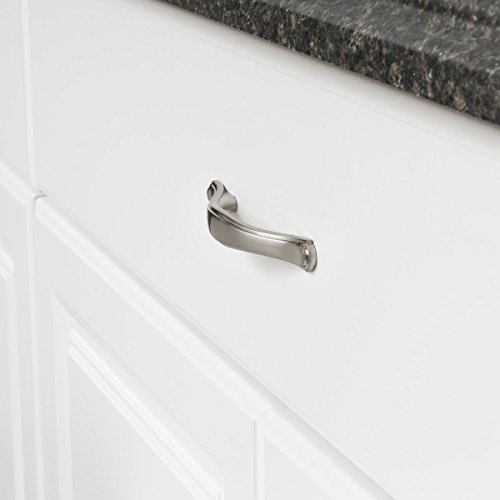 Amazon Basics Traditional Craftsman Cabinet Handle, 5.13-inch Length (3-inch Hole Center), Satin Nickel, 10-Pack