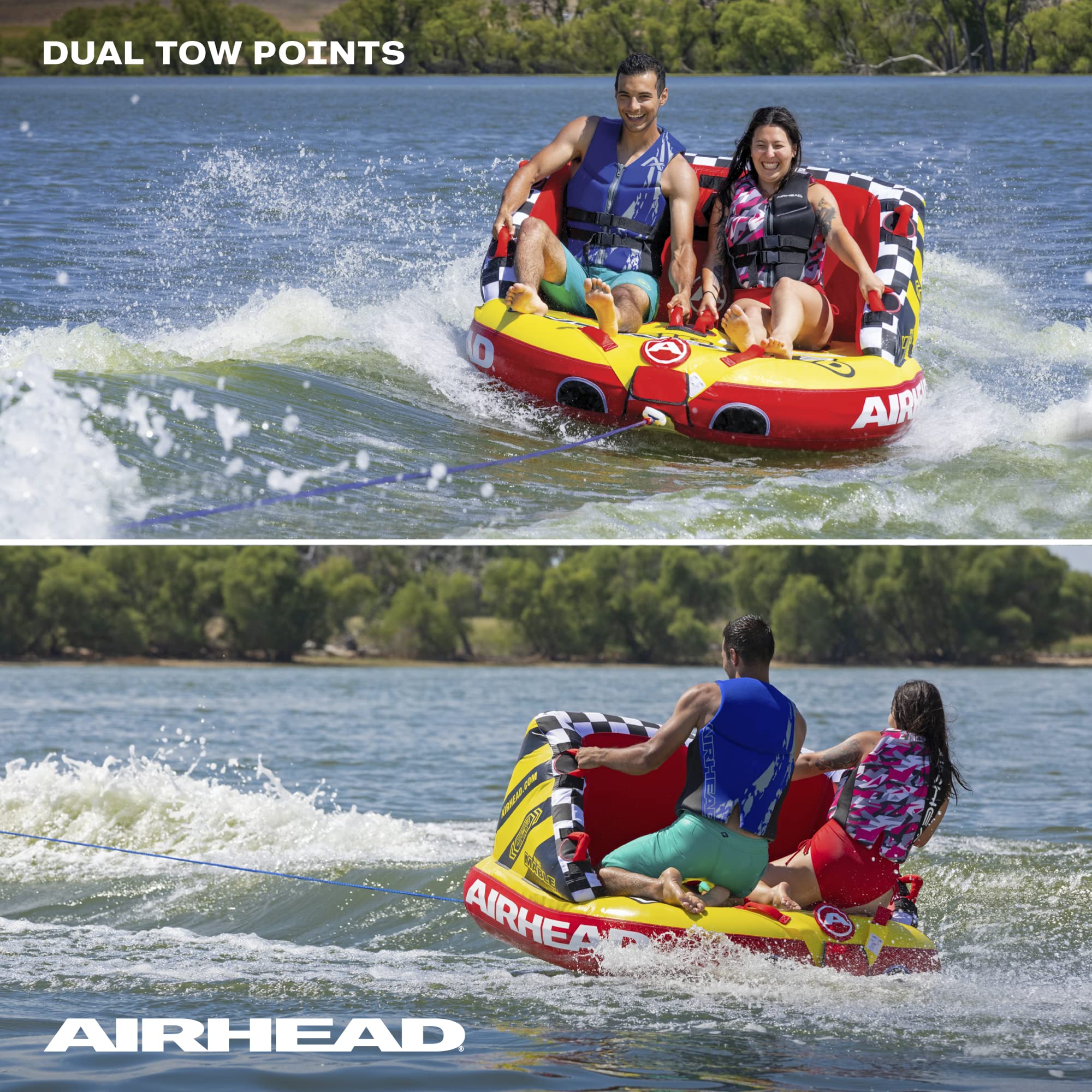 Airhead Great Big Mable HD | 1-4 Rider Towable Tube for Boating