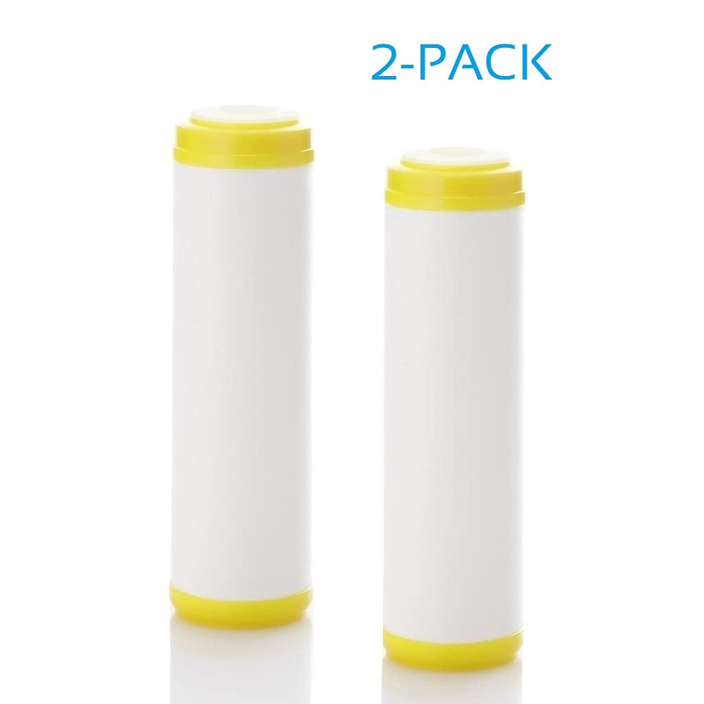 AQUASTAR-H2O 10"x2.5" Water Softener Filter Cartridge | Ion Exchange Resin | Countertop Water Filter Systems 2-Pack
