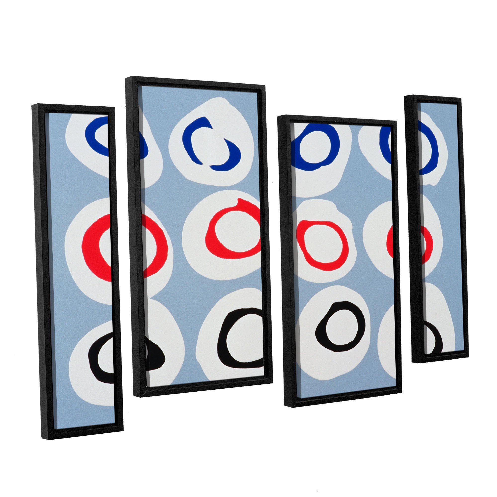 ArtWall "Colin Booth's Some Drops, 1998, 4 Piece Floater Framed Canvas Staggered Set, 24 x 36