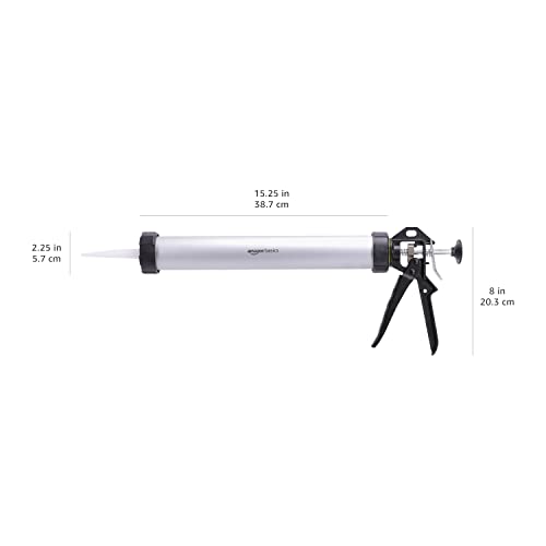 Amazon Basics Aluminium Sealant Sausage Caulking Gun -600ml/20oz - 12:1 Thrust Ratio