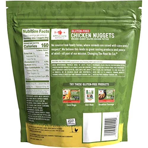 Applegate, Natural Gluten-Free Chicken Nuggets Family Size, 16oz (Frozen)