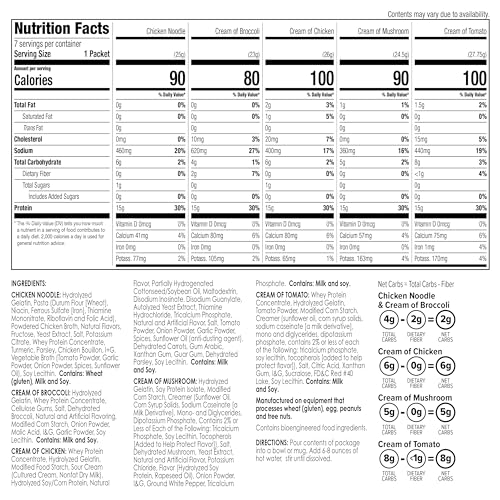 BariWise Protein Soup Mix, Variety Pack, 15g Protein, Low Carb (7ct)