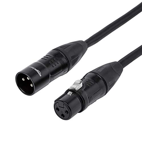 Amazon Basics XLR 4-Conductor Star Quad Balanced Microphone Cable - 6-Foot, Black