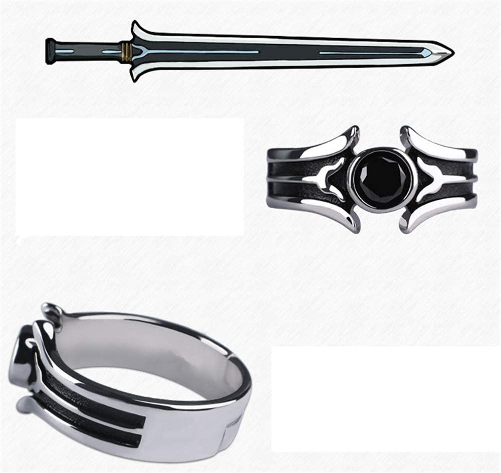 Anime Kirito Cosplay Kirigaya Kazuto SAO Ring Adjustable Props New US Size #7 8 9 Gifts