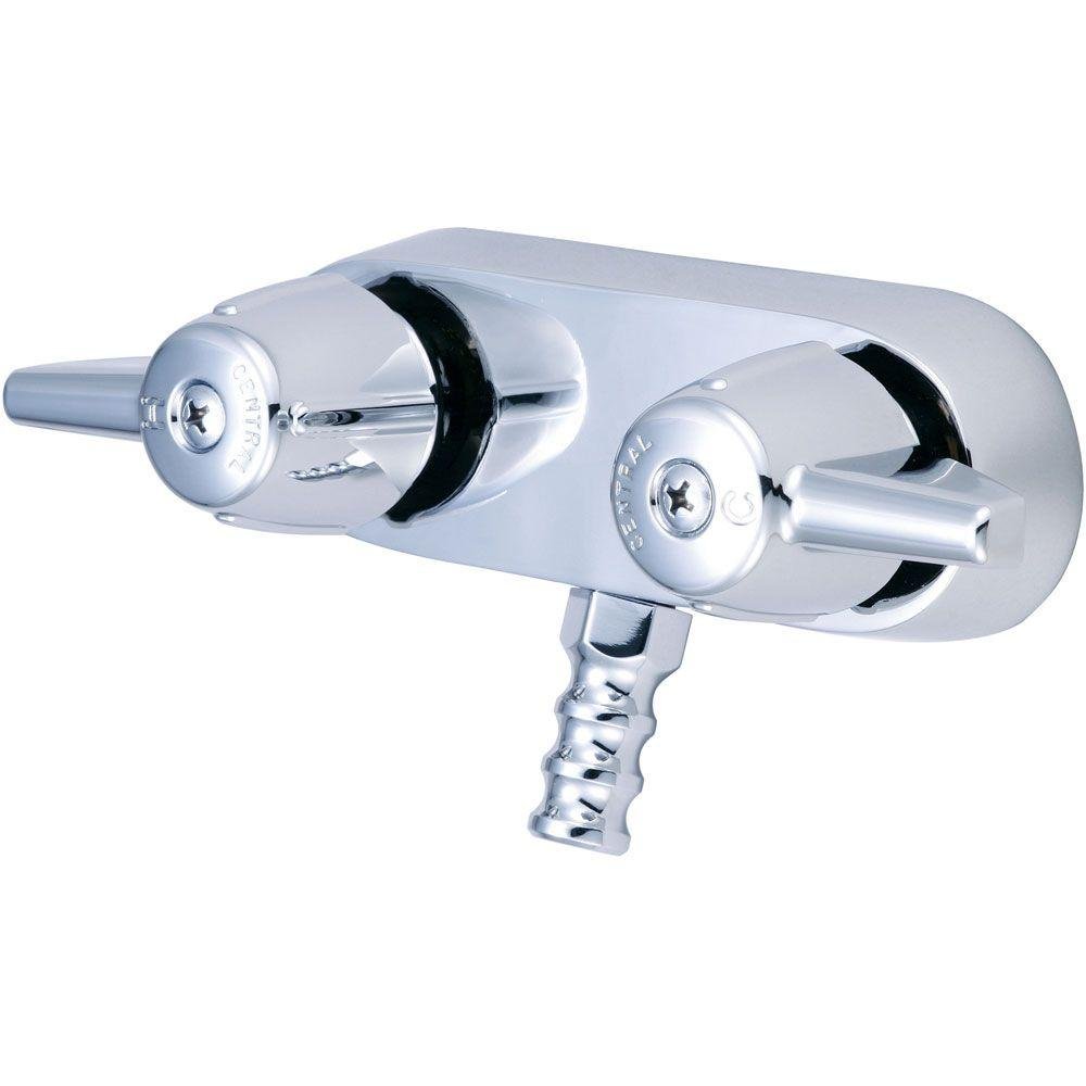 Central Brass 0206 Two Handle Leg Tub Faucet in Chrome