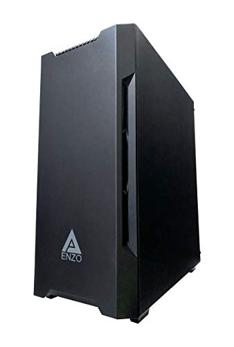 Apevia ENZO-PK Mid Tower Gaming Case with 1 x Tempered Glass Panel, Top USB3.0/USB2.0/Audio Ports, 1 x Black/White Fan, Pink Frame