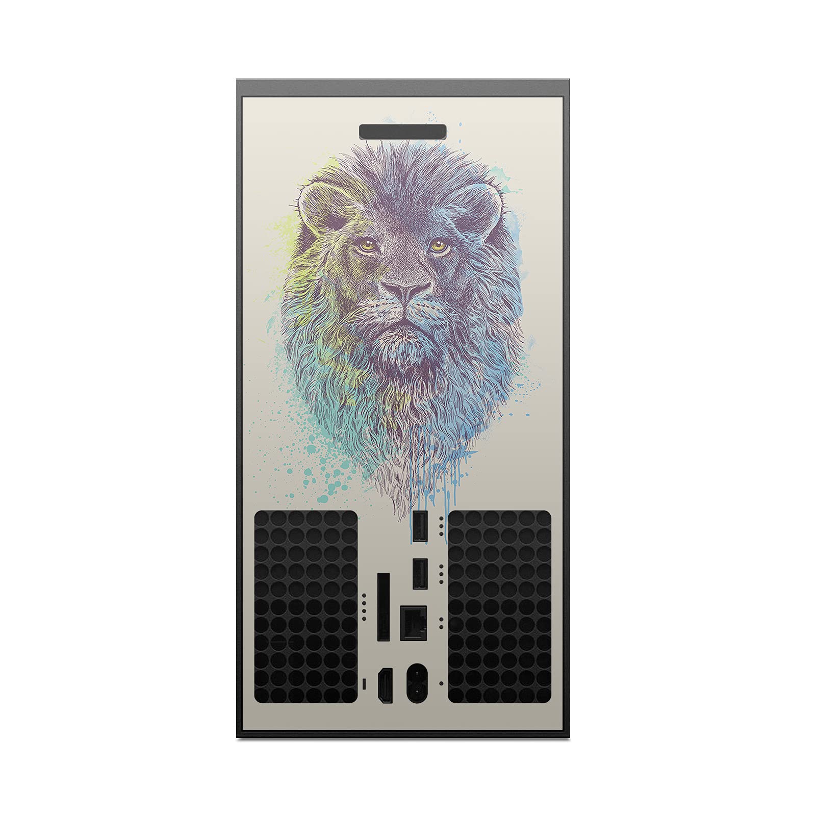 Head Case Designs Officially Licensed Rachel Caldwell Lion Art Mix Vinyl Sticker Gaming Skin Decal Cover Compatible With Xbox Series X Console and Controller Bundle