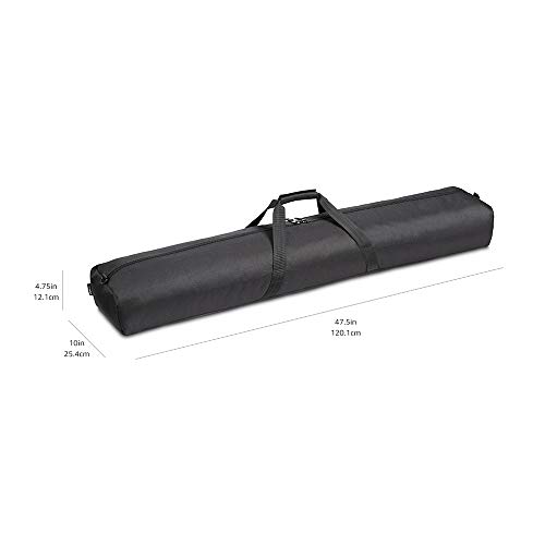 Amazon Basics Carrying Bag for Speaker, Mic and Lighting Stands, Water and Tear Resistant, Black, Solid, 47.5 x 10 x 4.75 in
