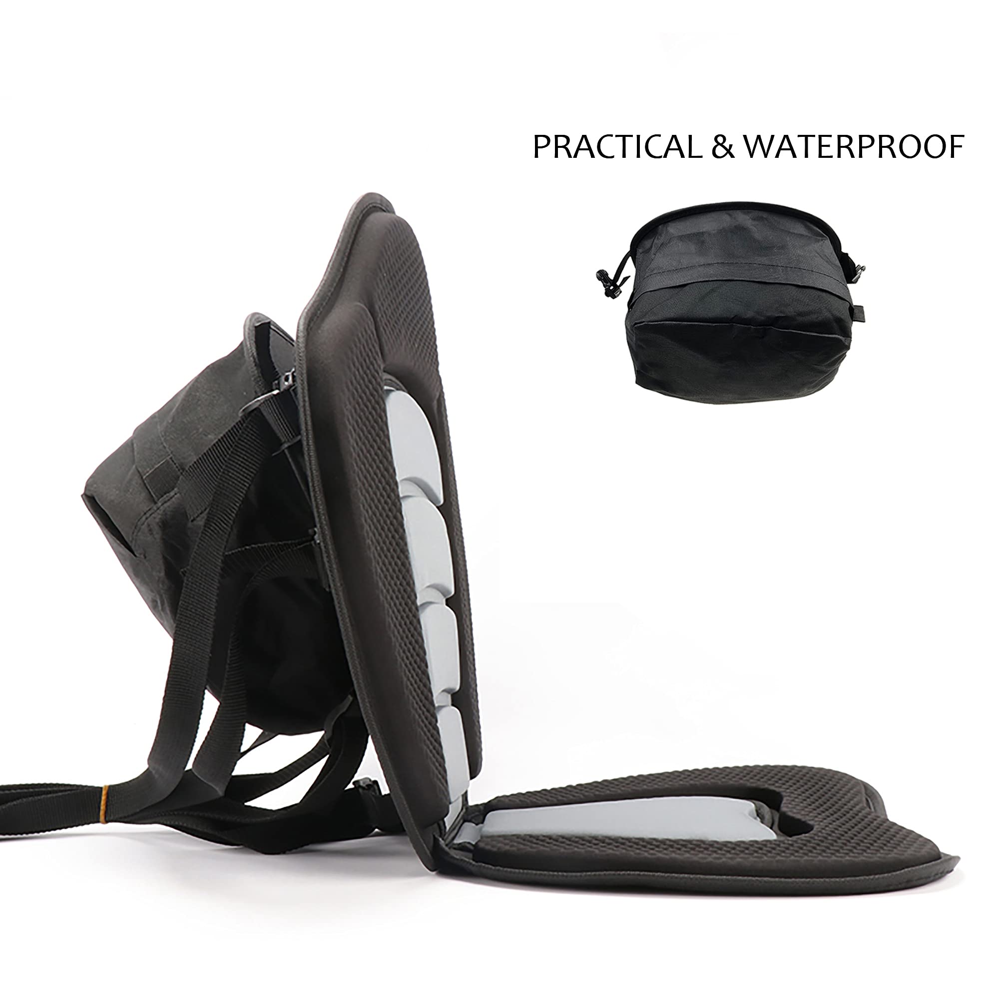 Apurioni Kayak Seat with Back Support Adjustable Straps and Deluxe Padded Cushion with Waterproof Storage Bag
