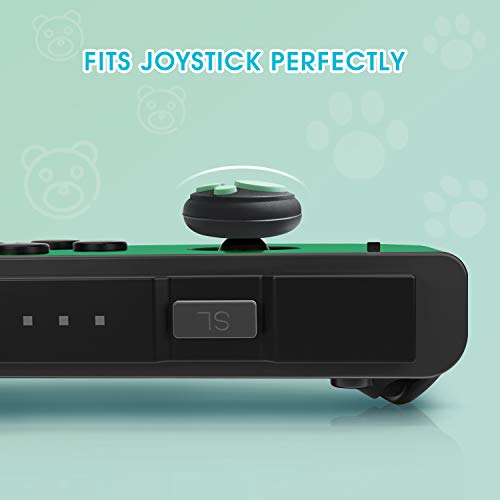 Cool Raccoon & Cat Paw Thumb Grip Caps 4Pcs, Daugee Joystick Analog Cap for Nintendo Switch & Lite