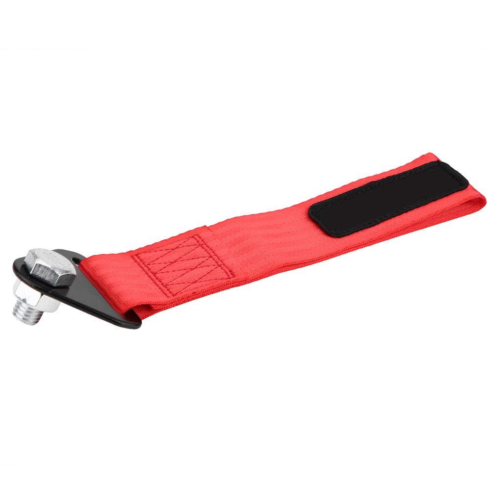 Aramox Tow Strap, Universal High Strength Racing Car Tow Strap Tow Rope for Front Rear Bumper Towing Hook (Red)