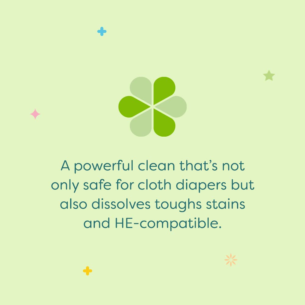 Babyganics 3X Baby Laundry Detergent, HE compatible, Stain-Fighting, Fragrance Free, 60 Fl Oz