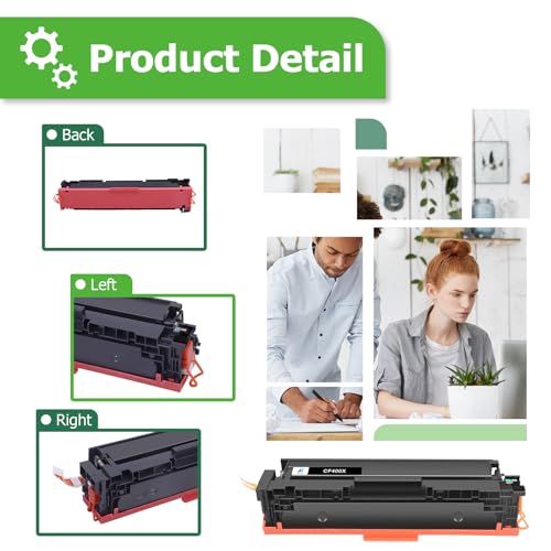Aztech Compatible 201X Toner Cartridge Replacement for HP 201X 201A CF400X CF400A Color Pro MFP M277dw M252dw M277c6 CF401X CF402X CF403X M277 M252 Printer Ink (Black Cyan Yellow Magenta, 4-Pack)