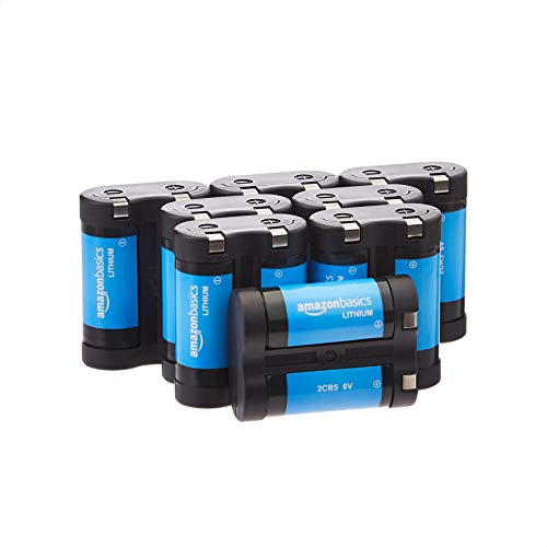 Amazon Basics 8-Pack 2CR5 Lithium High-Capacity Photo Batteries, 6 Volt, Replaces 245, 2CR-5, EL2CR5, and DL245 Batteries, 10-Year Shelf Life