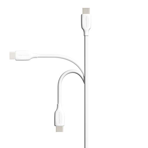 Amazon Basics Fast Charging USB-C to USB-C2.0 Cable (USB-IF Certified), 60W- 6-Foot, White