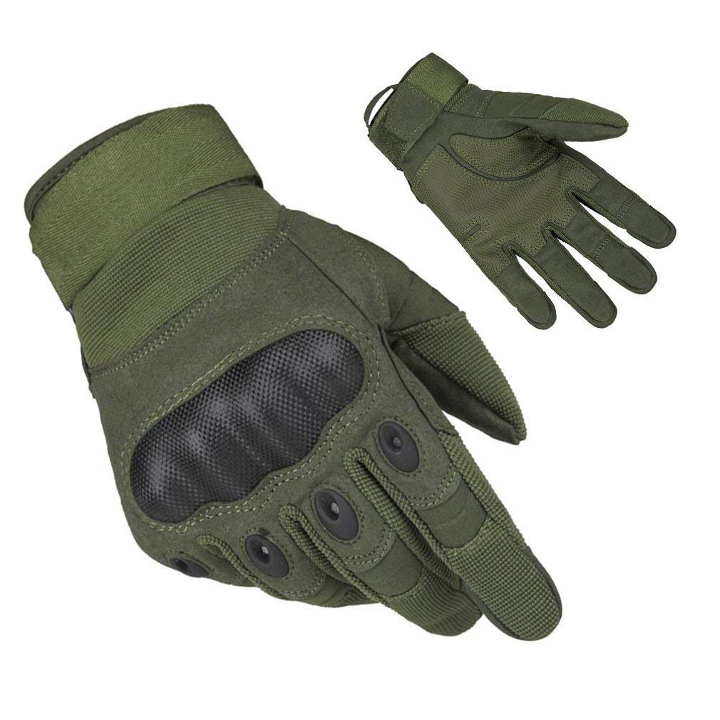 Andyshi Mens Gloves for Motorcycle Rubber Knuckle Outdoor Gloves Climbing Cycling Glove Touchscreen