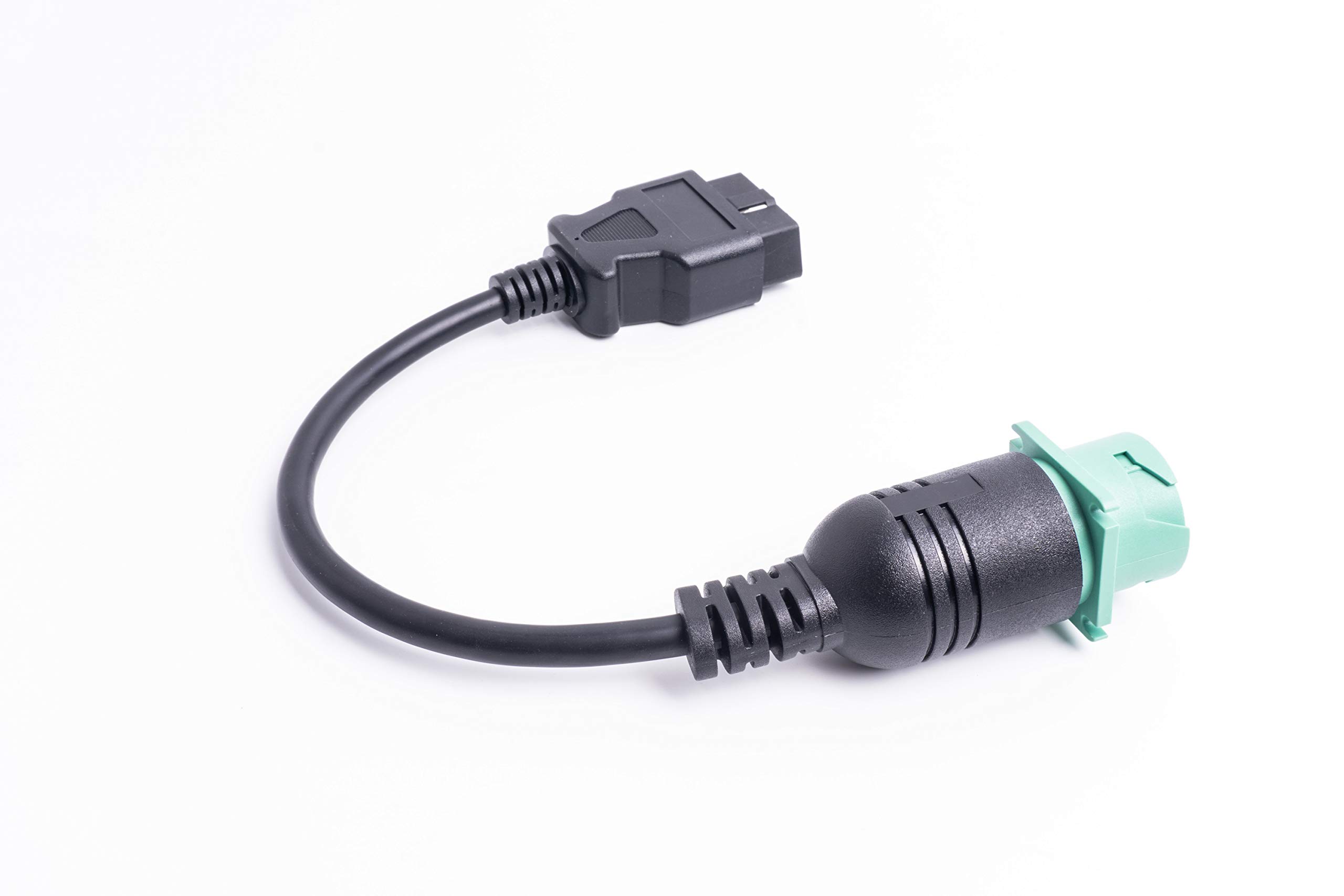 Arteckin Type 2 Green J1939 9pin to obd2 Male Cable for Truck ELD GPS