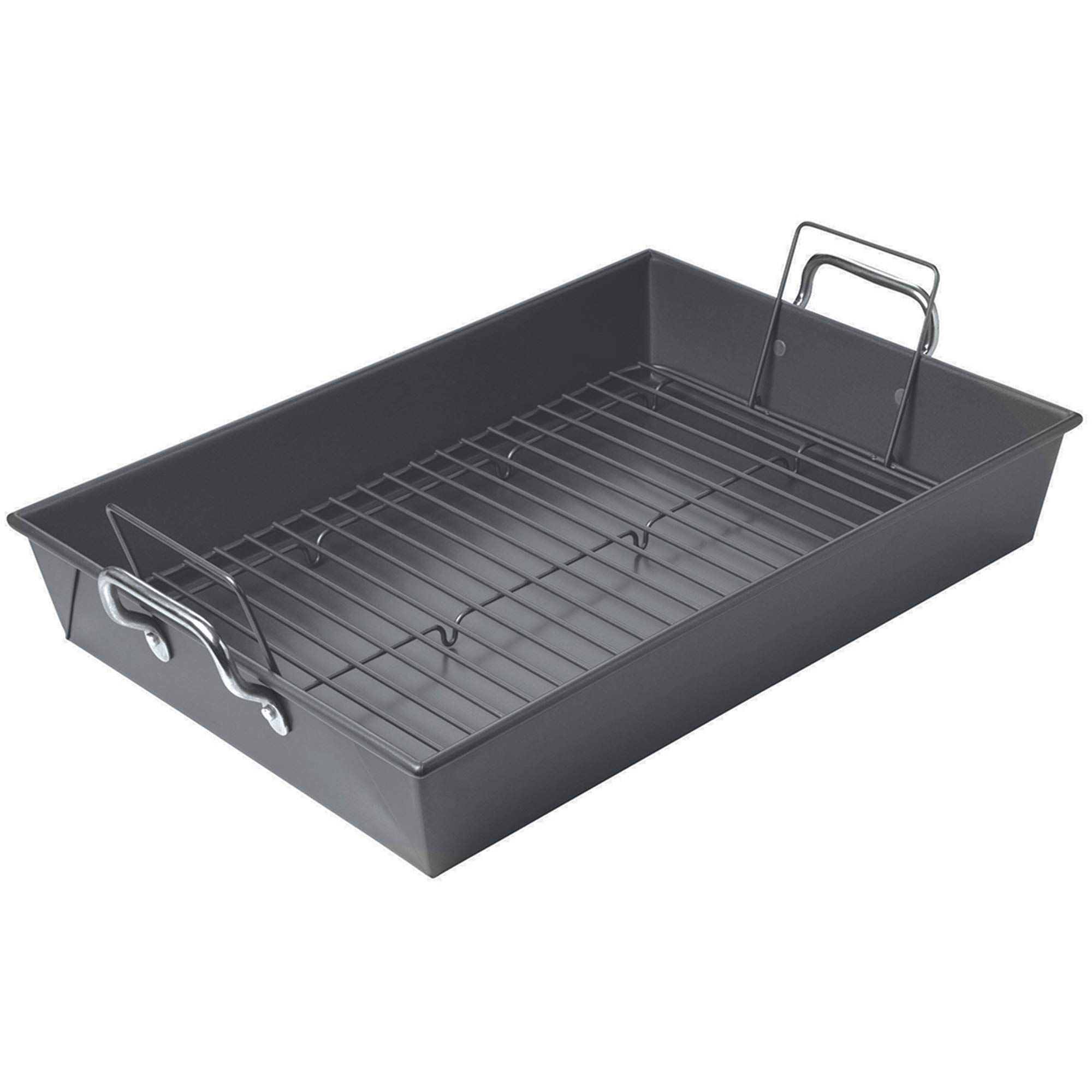 Chicago Metallic Professional Non-Stick Roaster with Handles and Non-Stick Rack, 17-Inch-by-12-Inch