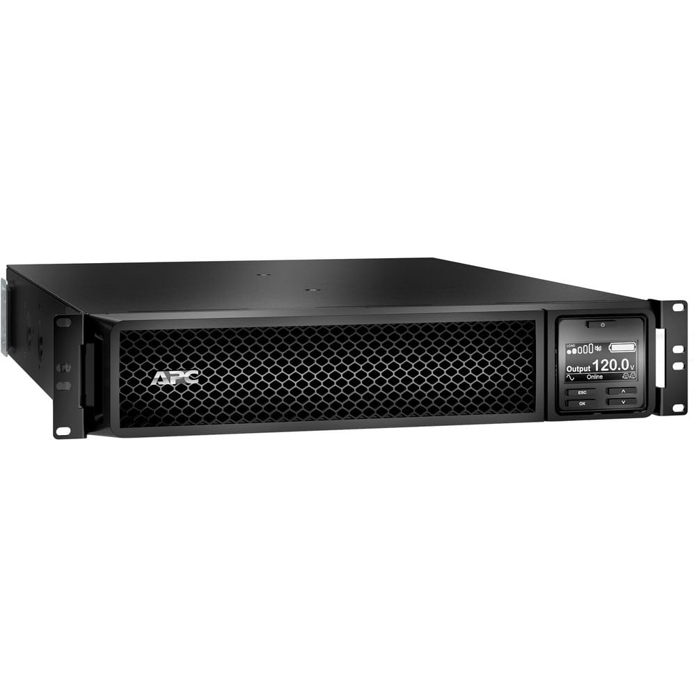 APC UPS 3000VA Smart-UPS Single Phase Online Uninterruptible Power Supply, Rack Mount UPS (SRT3000RMXLA) with Ethernet Cable, Wire Ties & Cleaning Kit
