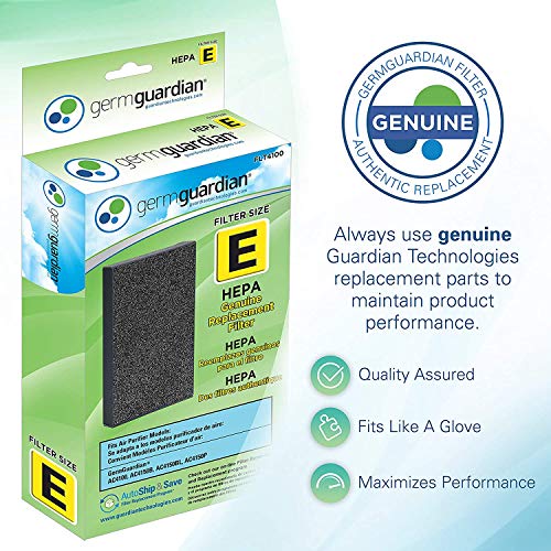 Germ Guardian HEPA Filter Air Purifier with Guardian Technologies GermGuardian Air Purifier Filter FLT4100 Genuine HEPA Replacement Filter