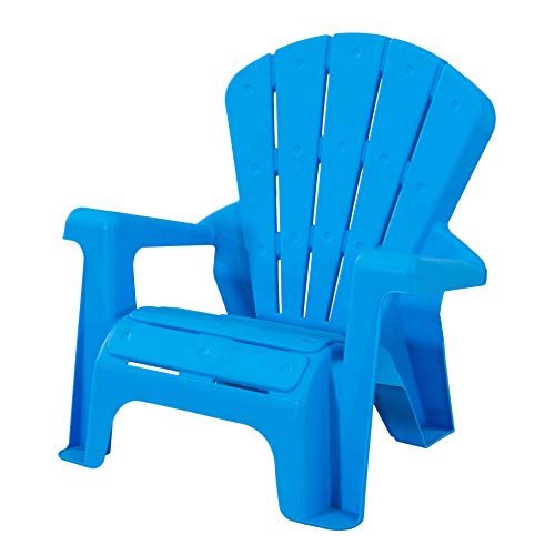 Amazon Basics Indoor/Outdoor Plastic Chair Set for Toddlers and Kids - 4-Pack, Red and Blue