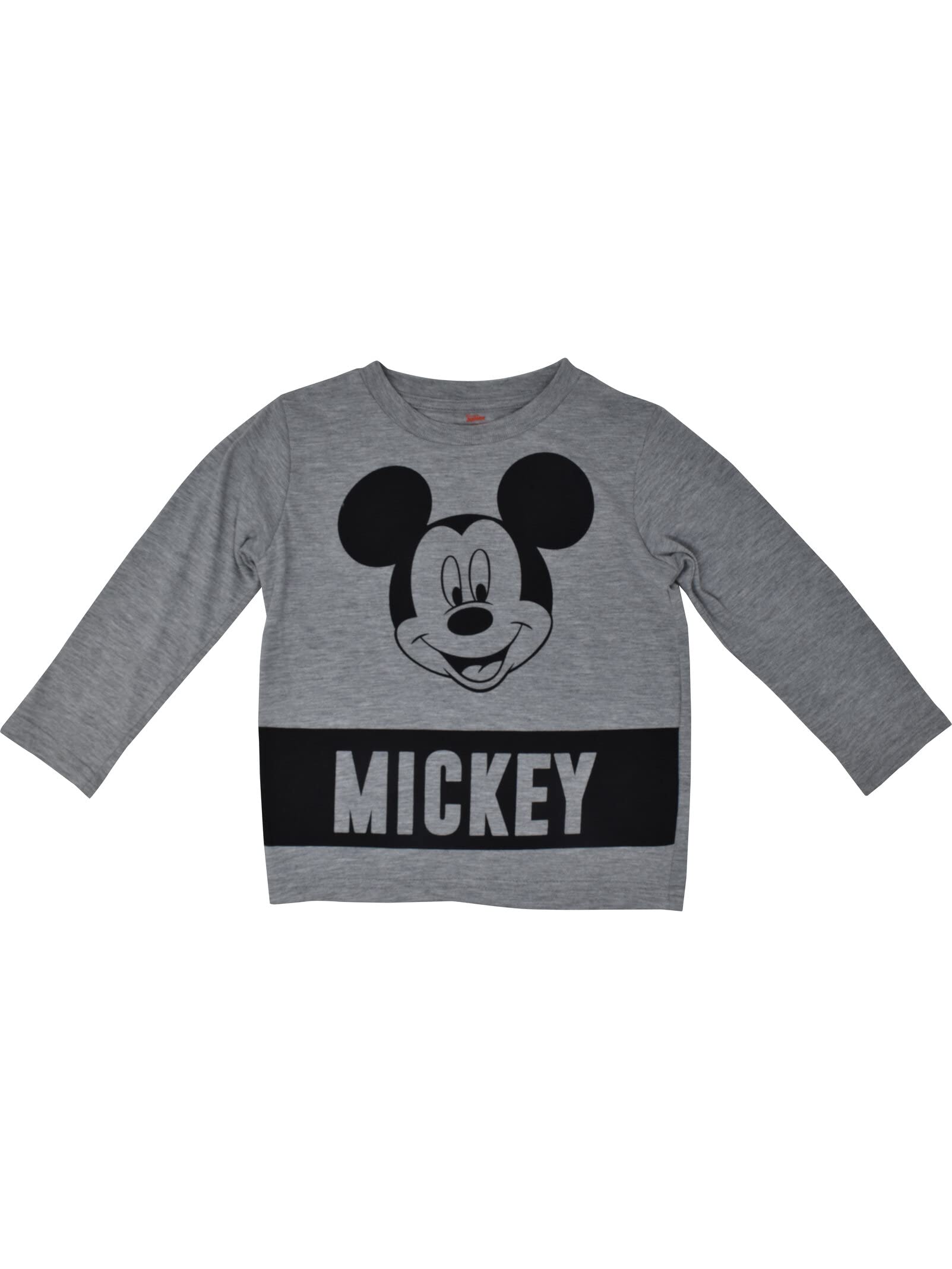 Disney Mickey Mouse Infant Baby Boys 3 Pack Long Sleeve T-Shirts Red/Blue/Grey 18 Months