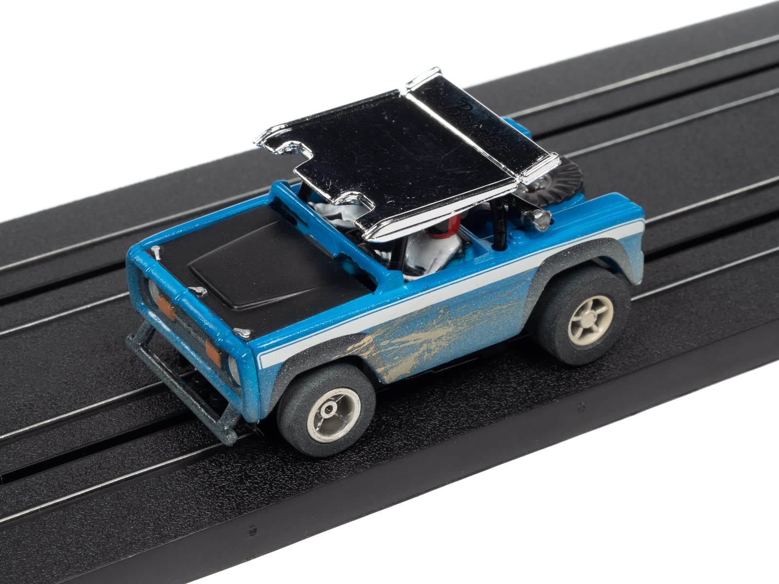 Auto World Xtraction 1971 Ford Baja Bronco (Blue) HO Scale Slot Car