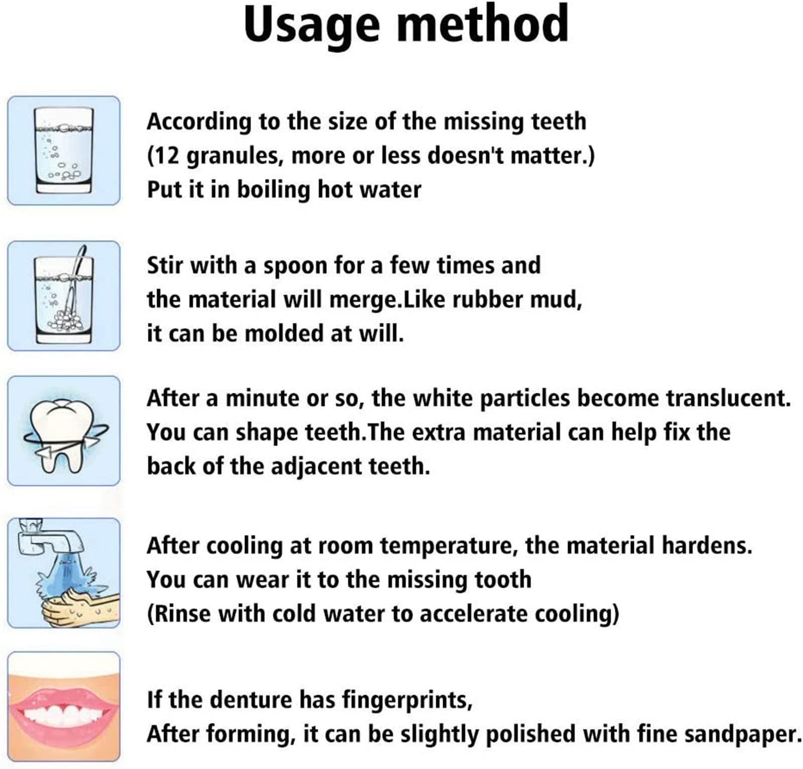 Bleach for Teeth For And Solid Tooth Make Glue Denture Teeth (30g) FalseTeeth Temporary Adhesive Confidently Tooth Missing Teeth Gaps Kit Denture Teeth Filler for Gaps