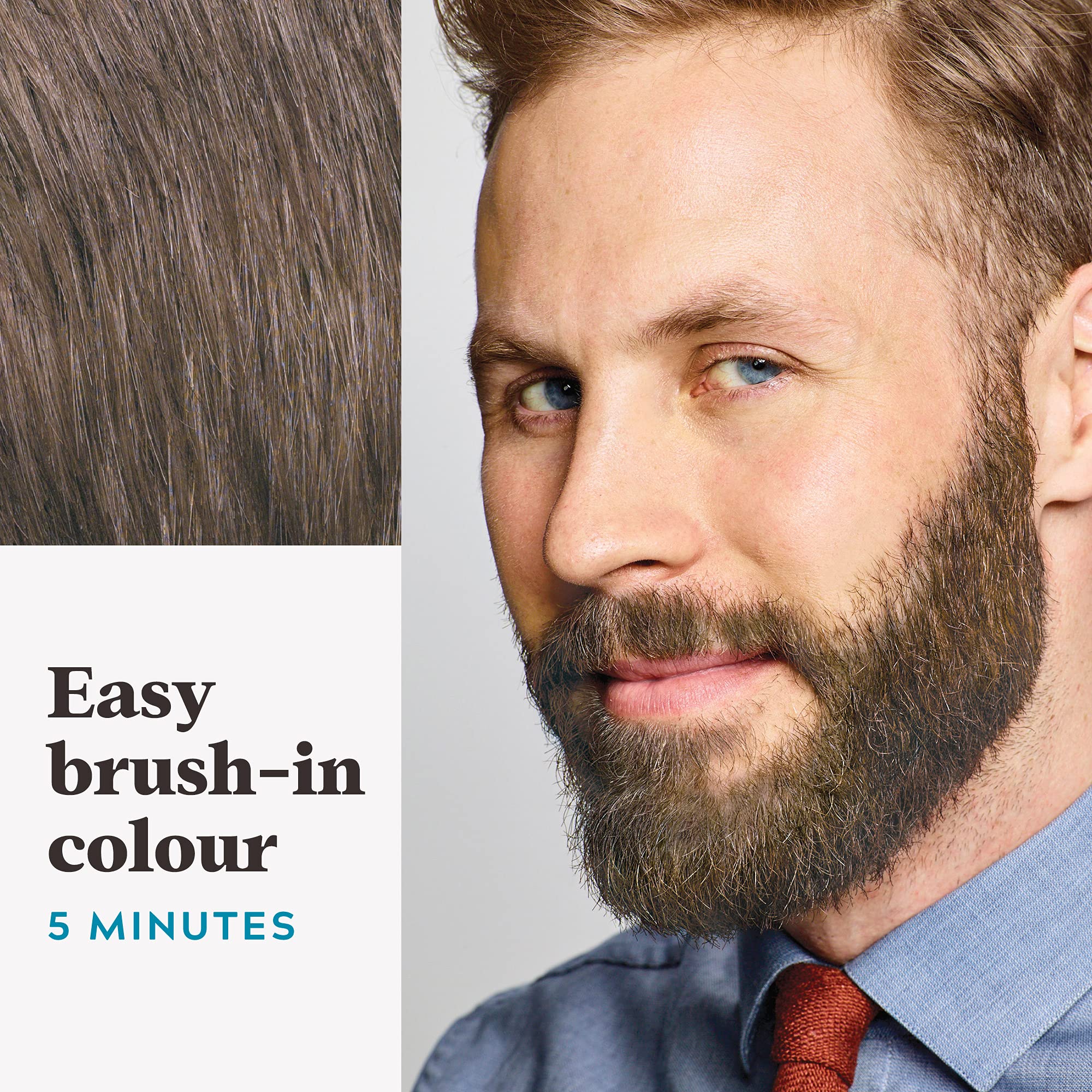 JUST FOR MEN Brush-In Color Gel, Mustache & Beard M-25 Light Brown 1 Each