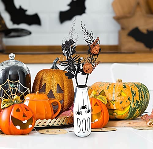 Gift Boutique 6 Black Glitter Halloween Branches Picks Stems Fake Twig Bats Spider Pumpkins Haunted House Gothic Floral Decor Party Centerpiece Crafts