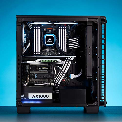 CORSAIR Premium Individually Sleeved PSU Cables Starter Kit – White/Black, 2 Yr Warranty, for Corsair PSUs