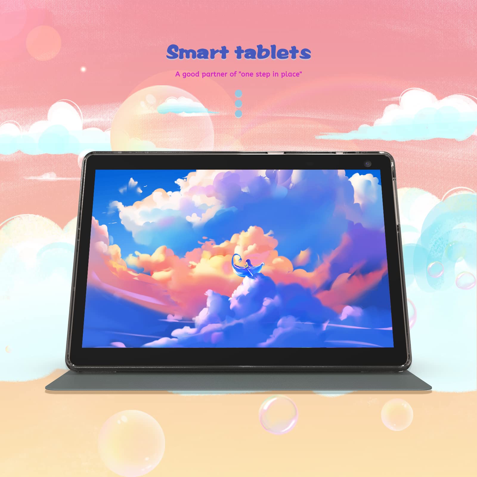 ATOZEE Kids Tablet, 10 Inch Tablet, Android Kids Tablet, WiFi Bluetooth Dual Camera Safety Eye Screen, Parental Control App, 32GB ROM 2GB RAM Quad Core CPU, with Cartoon Tablet Protective Cover.