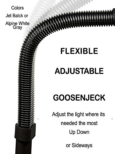 BALTORO LED Floor Lamp - Soft White Reading Light - Built-in Step Dimmer -Adjustable Head Pivots in Any Direction Save Energy 12 Watts - Black Color - SL5758BL