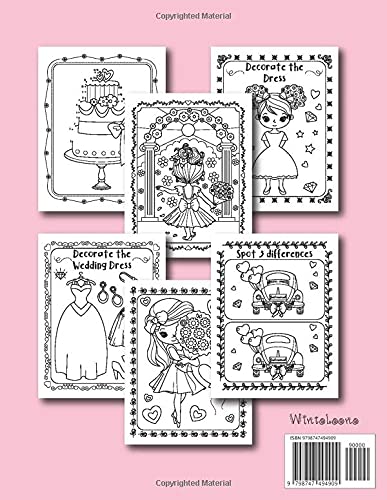 Flower Girl Coloring and Activity Book: Wedding coloring and activity book for girls