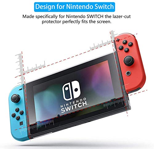 Aishtec Screen Protector Tempered Glass for Nintendo Switch 3 Pack, [9H Hardness] Transparent HD Clear Anti-Scratch Screen Protector – Pack of 3
