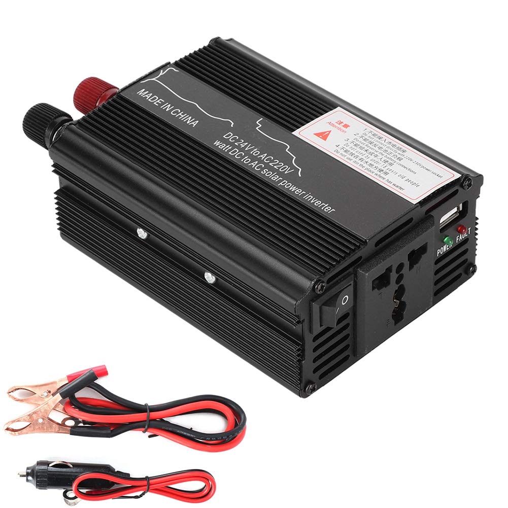 Aramox Inverter, 3000W 24V to 220V Car Inverter Modified Sine Converter Black