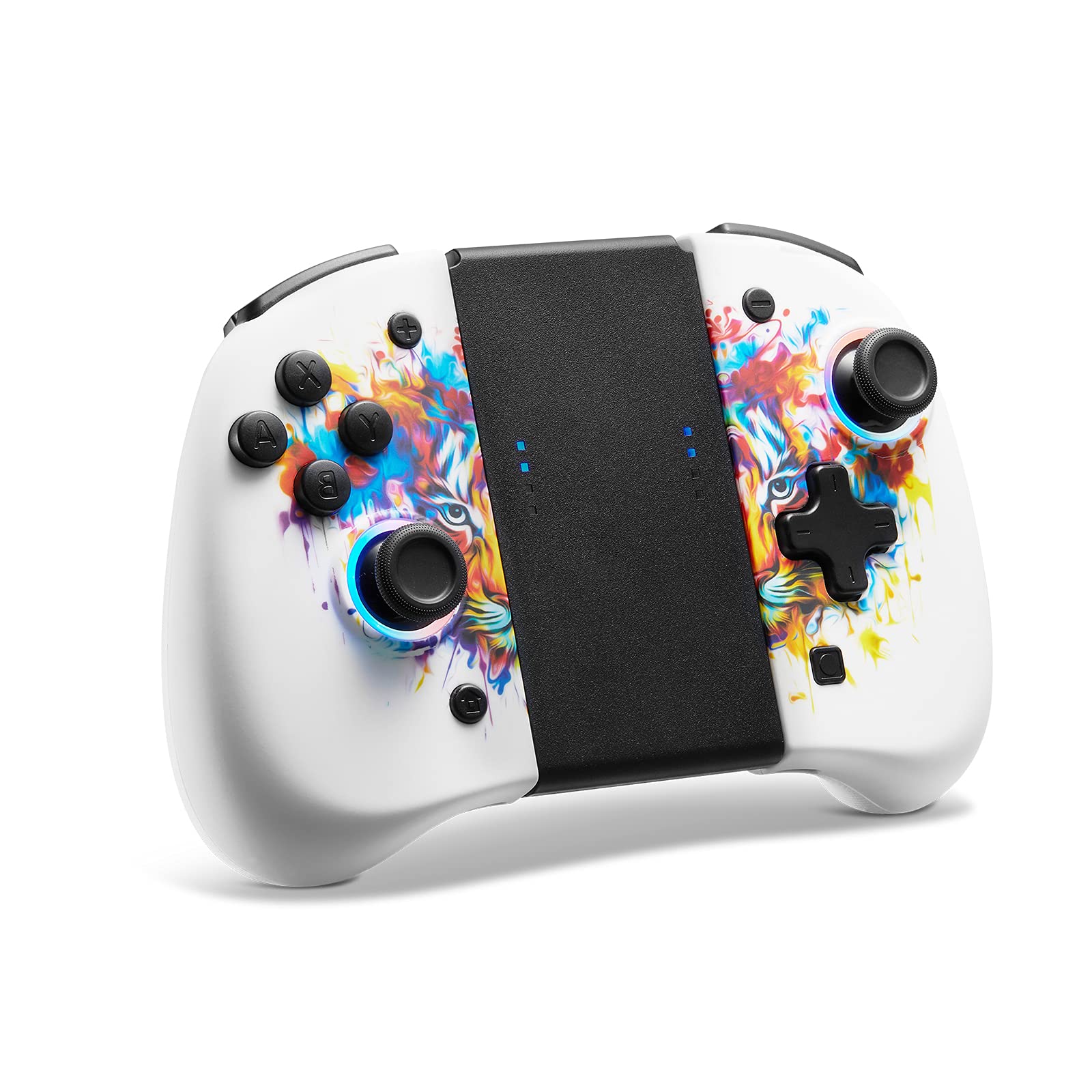 binbok Joy Pad Controller for Switch/OLED, Joy Con Replacement Switch Controller 8 Colors Adjustable LED Joypad Controller with Back Map Button/Turbo/Motion Control(Year of the Tiger Limited Edition)