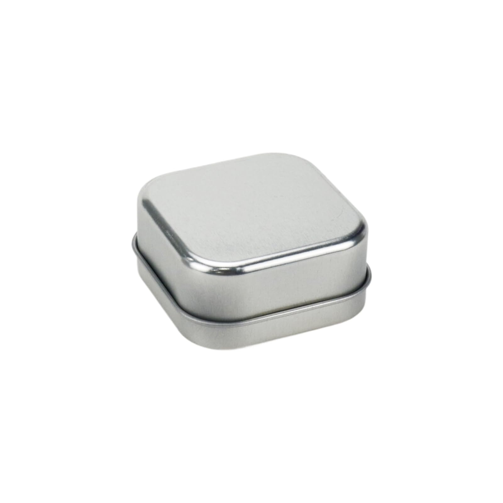 Coshar 10pcs Square Metal Storage Organizer Mini Tin Box with Clear Window Lids for Candy, Candles, Lip Balms and Solid Perfumes (Silver)
