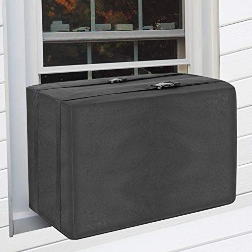 Aozzy Air Conditioner Covers For Window Units Ac Covers For Outside Unit Winter Outdoor Heavy Duty Waterproof Insulation Defender With Adjustable Strap 21.5"W x 15"H x 16"D Inches
