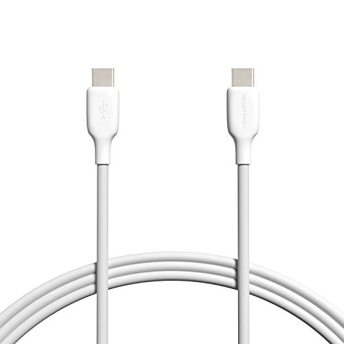 Amazon Basics Fast Charging USB-C to USB-C2.0 Cable (USB-IF Certified), 60W- 6-Foot, White