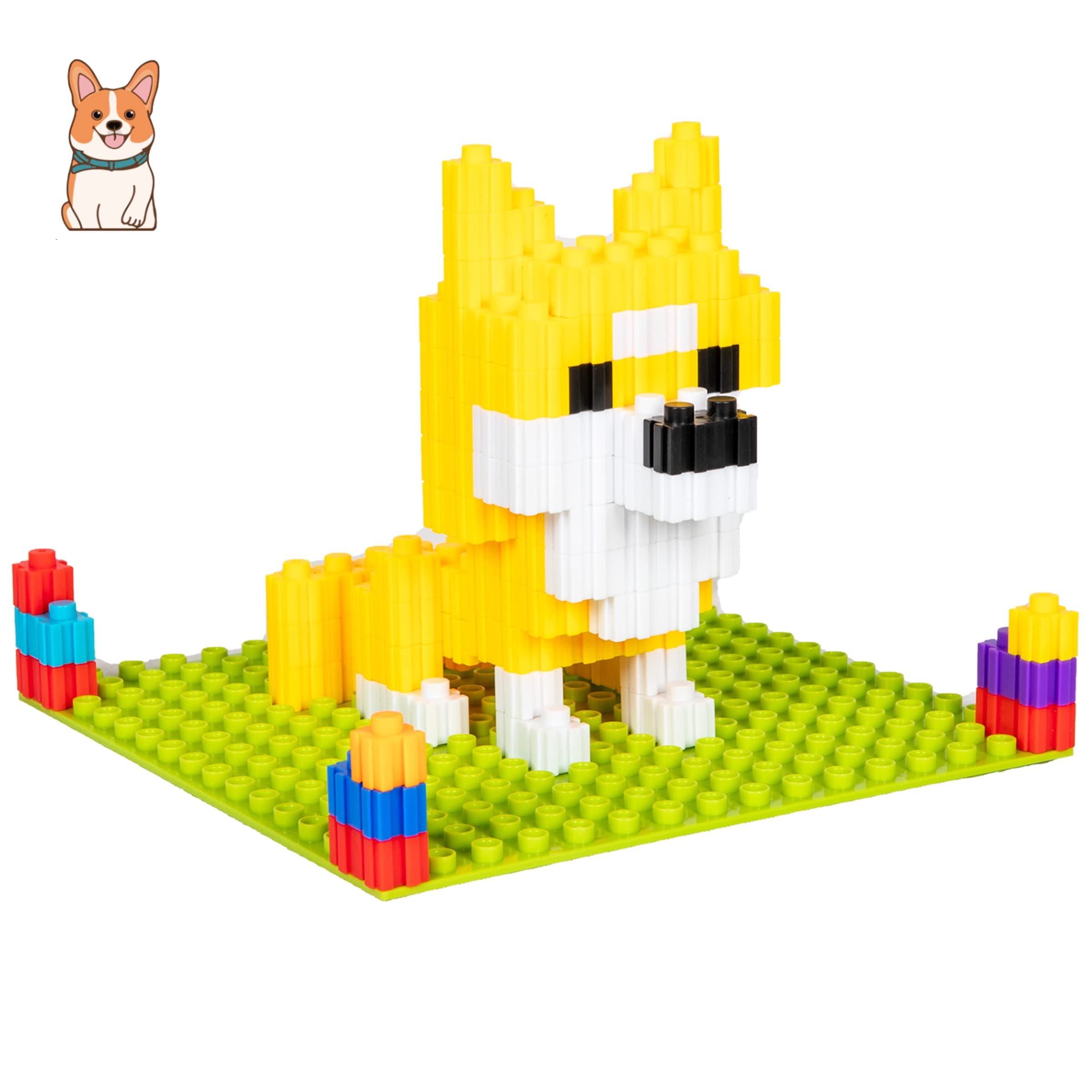 KUTOI Mini Building Block Sets for Kids(120 Pcs,Classic 3D Building Blocks, Prizes for Kids 8-12 Boys and Girls, Educational STEM Building Toys Including Compatible Large Baseplate