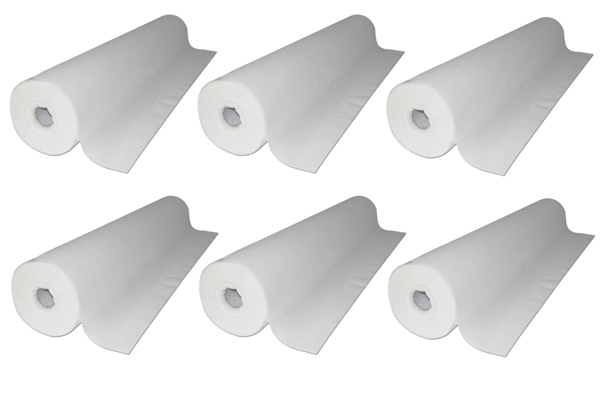 TOA Disposable Exam Table Paper 6 Roll Case - Strong Non Woven Table Paper - Medical Bed Cover - Pre-Cut Paper Sheets with Face Hole - Latex-Free - White Examination Bed Paper - 50 Sheet per Roll